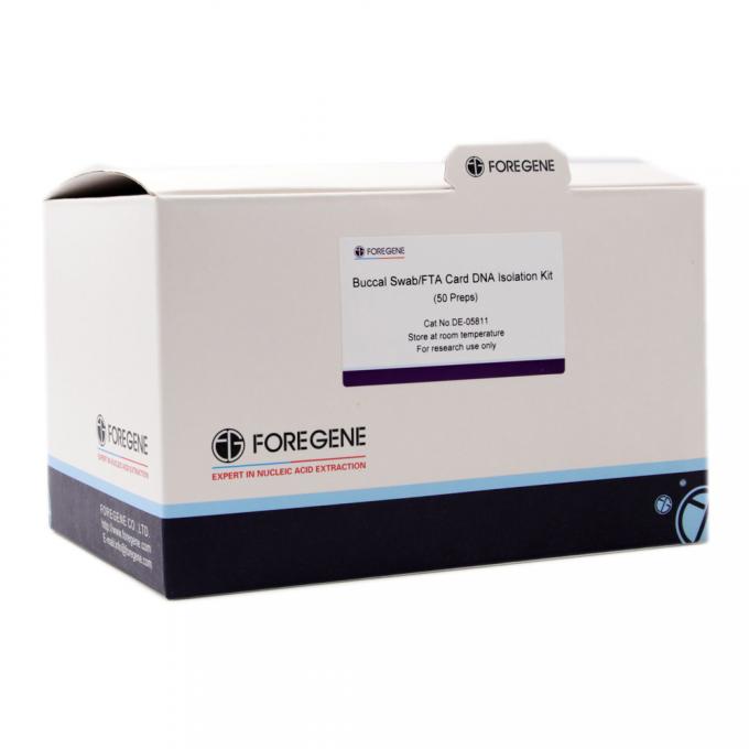 Buccal Swab FTA Card DNA Isolation Kits Linear Acrylamide Spin Column