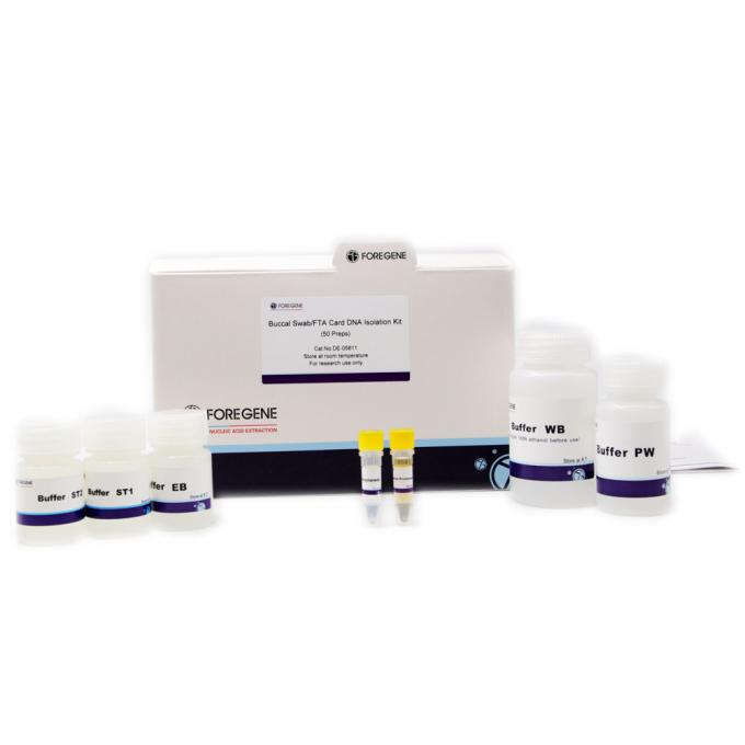 Buccal Swab FTA Card DNA Isolation Kits Linear Acrylamide Spin Column