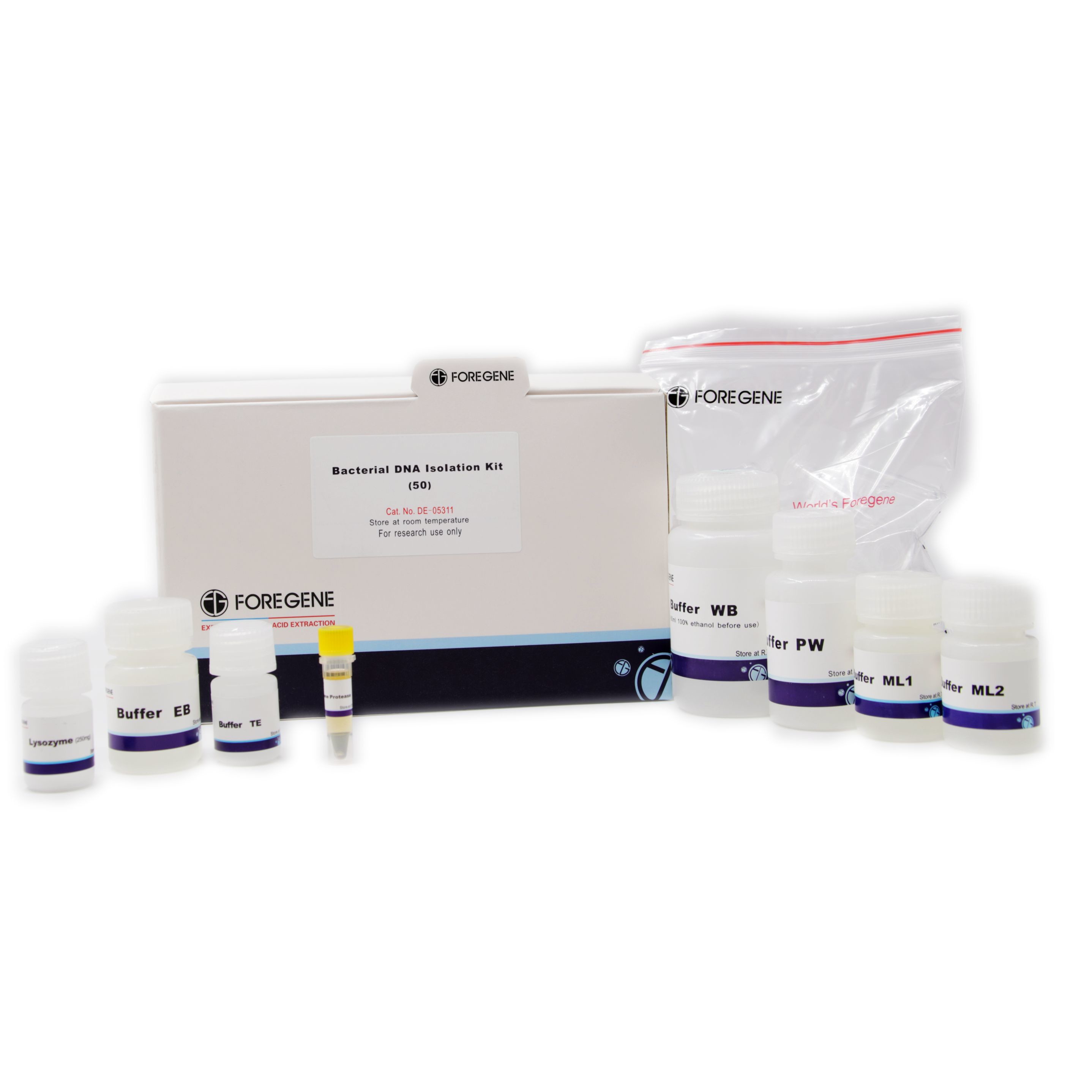 No RNase Contamination Laboratory Reagent Bacterial DNA Isolation Kit